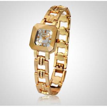 Square Face Chain Belt Watch For Women(golden) on Luulla