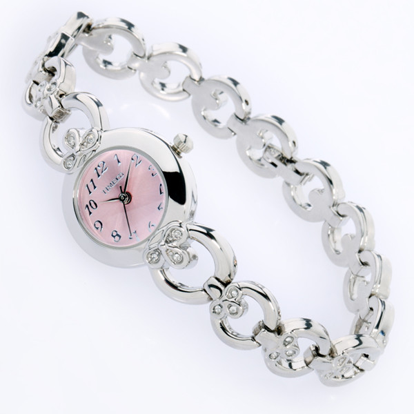 Round Face And Chain Belt Watch For Women(pink) on Luulla