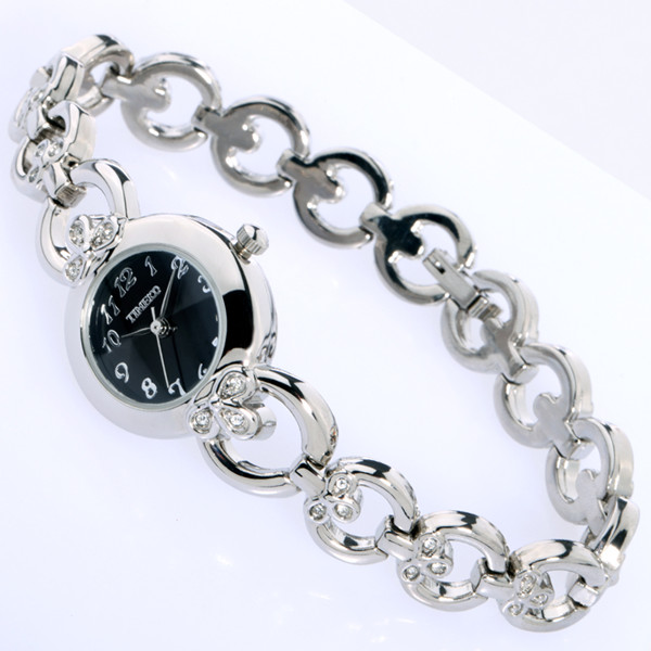 Round Face And Chain Belt Watch For Women(black) on Luulla